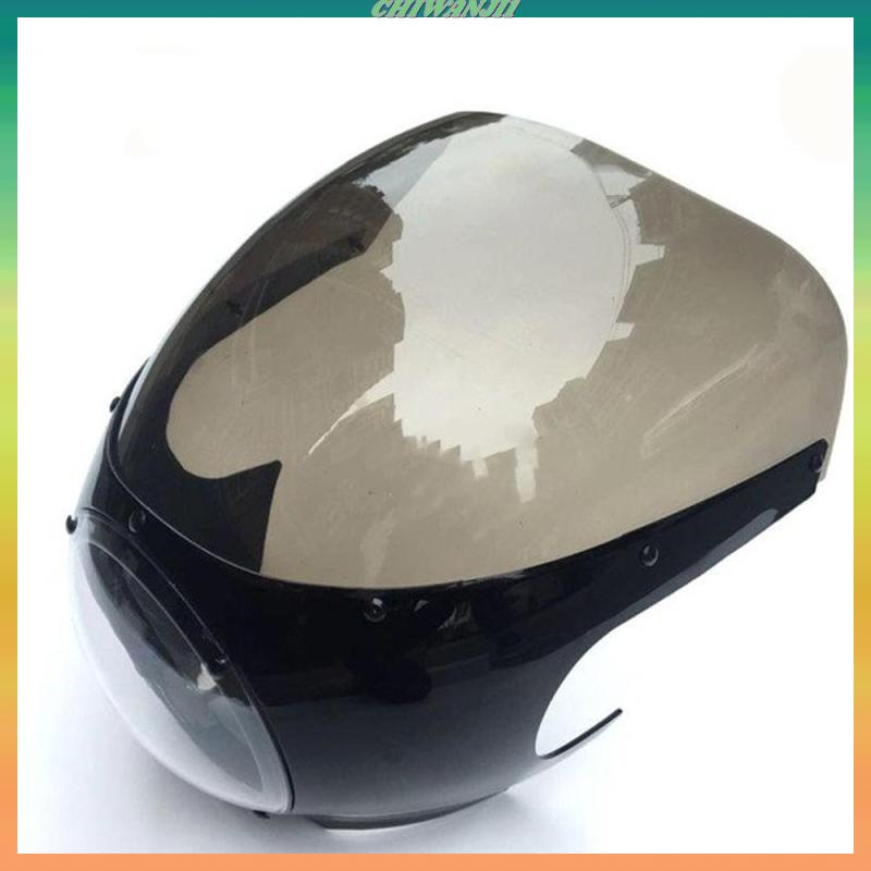 [chiwanjicdMY] Motorcycle 7" Round Headlight Fairing Screen Retro Cafe ...