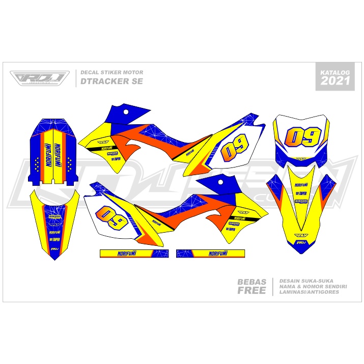 PUTIH Dtracker STICKER DECAL (003) DTRACKER 150 SE FULLBODY STICKER ...