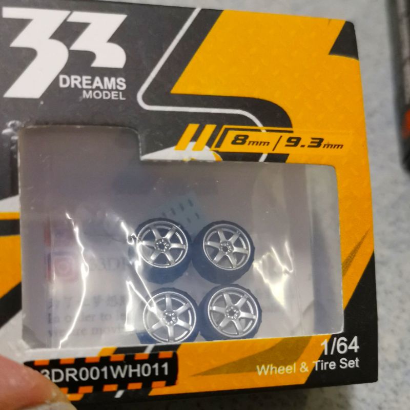 1/64 9.3mm / 9.9mm 33dreams rims disc brake rpf1 te37 Ce28 enkei tarmac ...