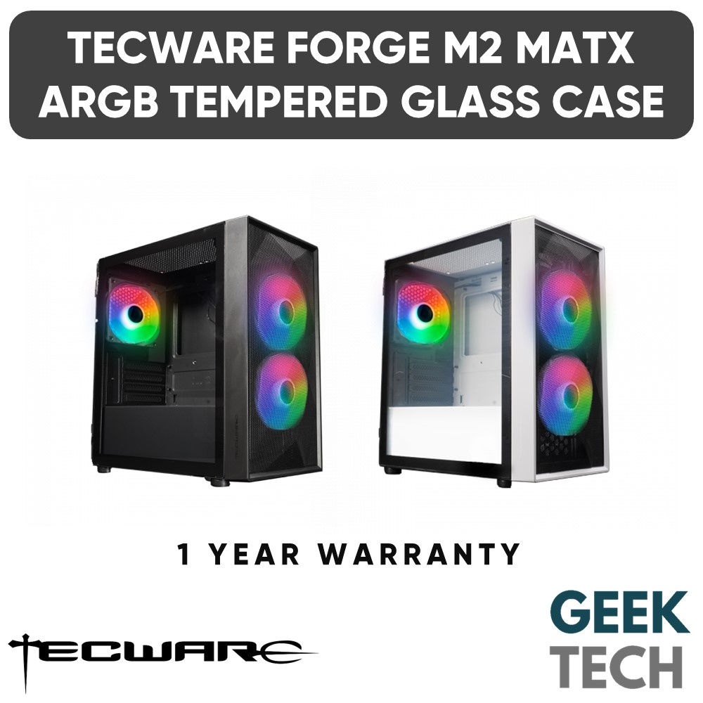 TECWARE Forge M2 ARGB Tempered Glass mATX Case | Shopee Malaysia