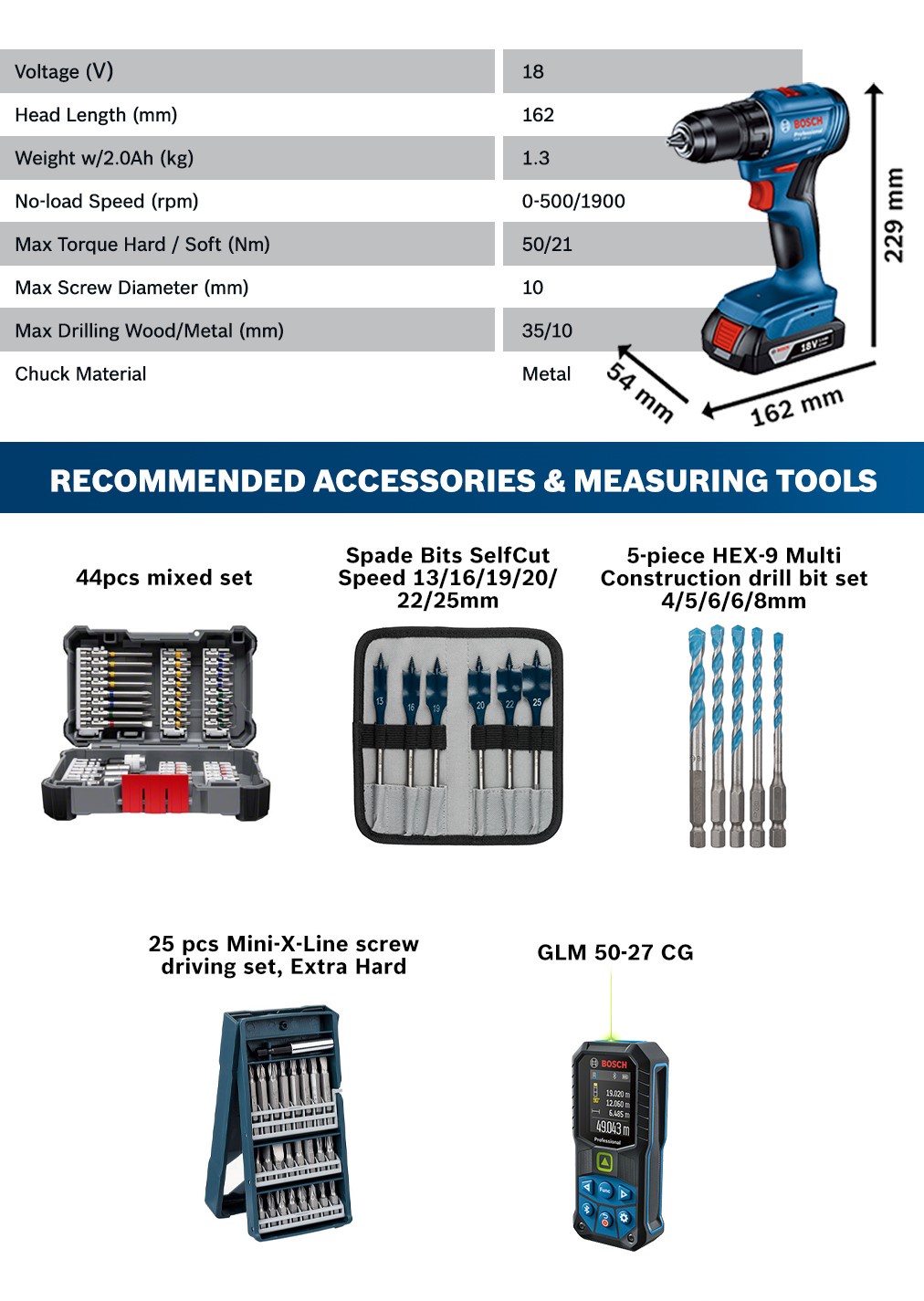 BOSCH GSR 185-LI Brushless Cordless Drill Driver With Battery ...