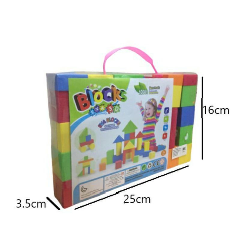 Kids EVA Building Brick Block Foam Early Learning Soft Toy | Shopee ...
