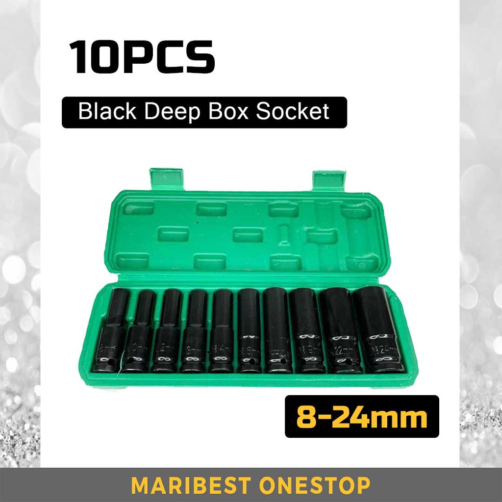 Extension plug Soket MLG 1024 10PCS 1/2" Impact Deep Socket Tool Set 8 ...