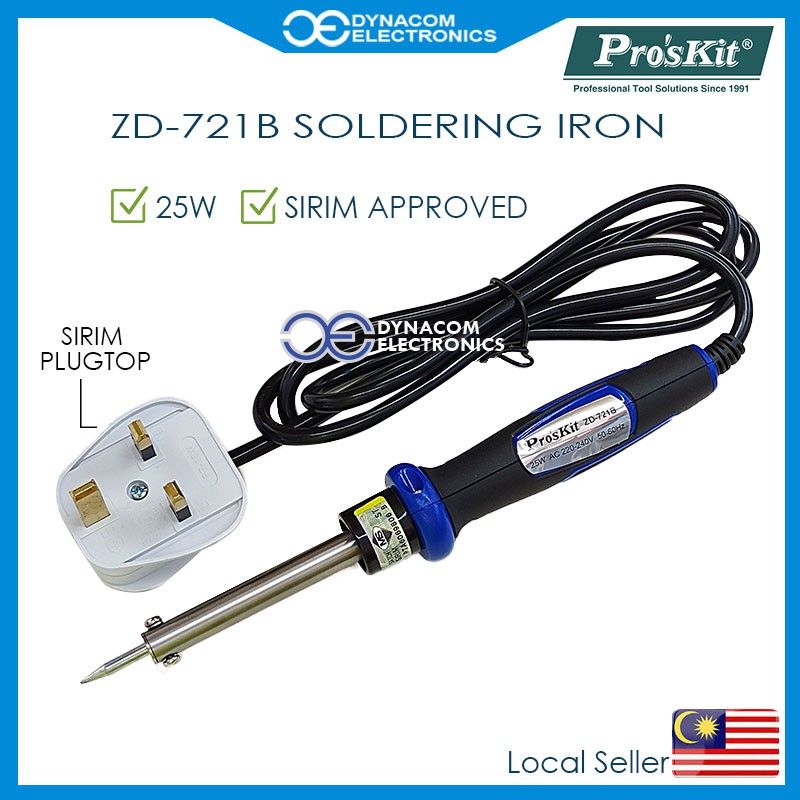 ZD-721B TAIWAN Pro’skit Soldering Iron AC240V 25W All Sirim Approved ...