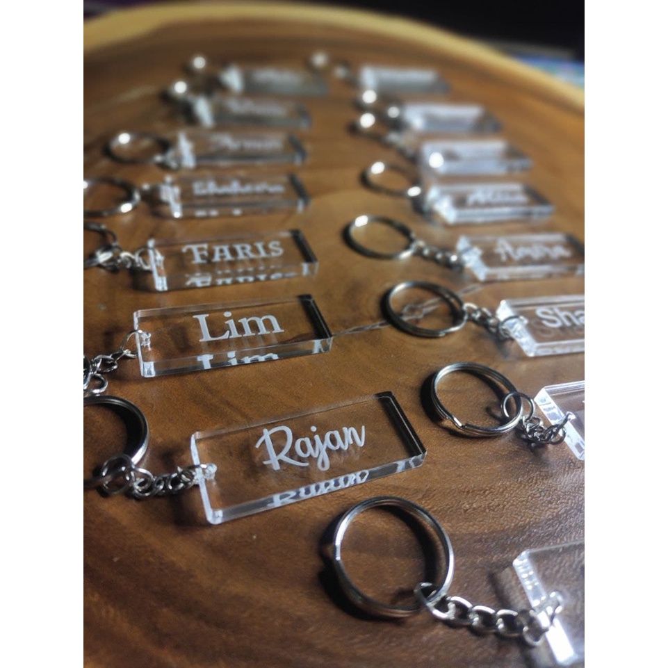 Custom Keychain Name Design Acrylic (NAMA CUSTOM LAWA) | Shopee Malaysia