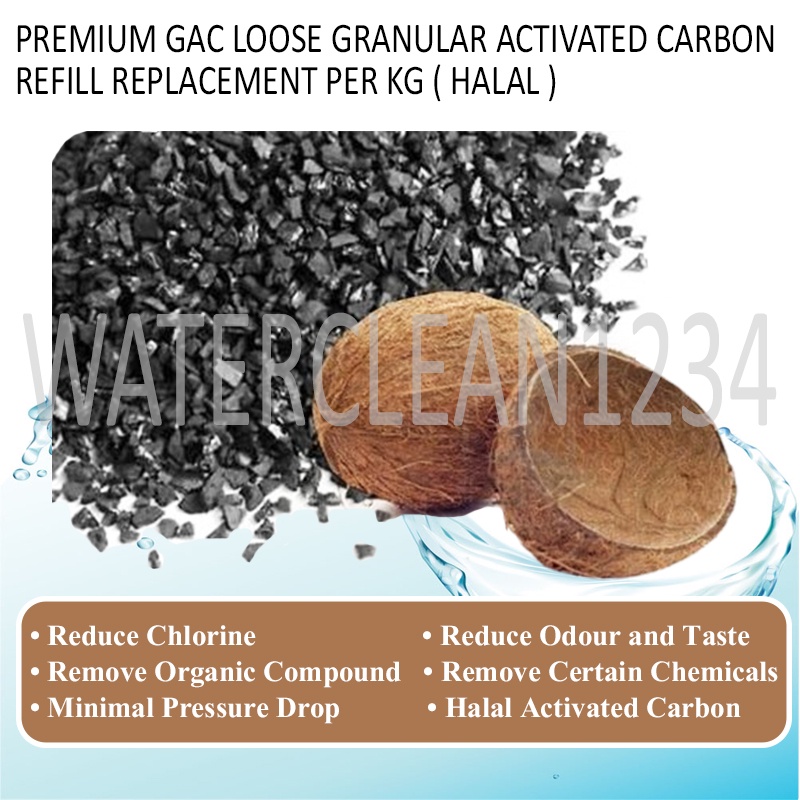 [ PER KG ] *HALAL* Premium GAC Loose Granular Activated Carbon ...