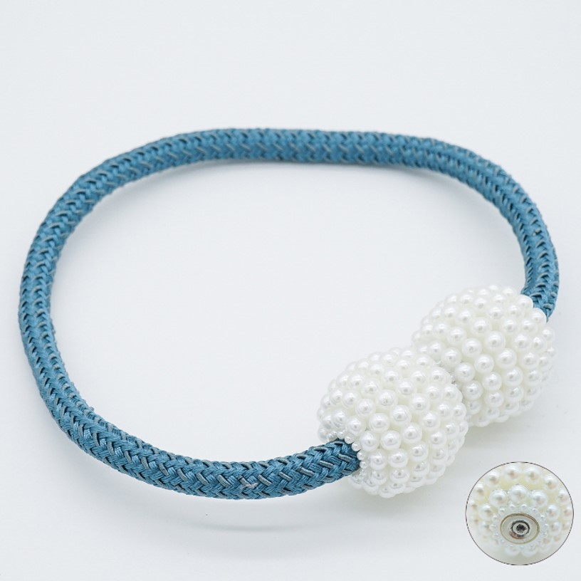 [5 COLOUR] 1 Pc Magnetic Curtain Tieback Clip Buckle Braided Ball Klip ...