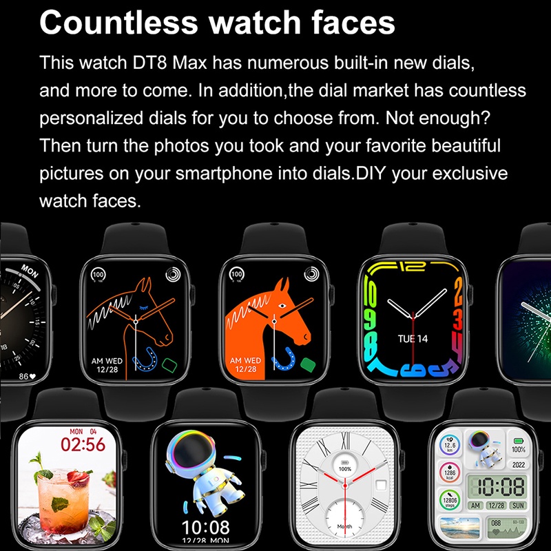 IWO DT8 MAX Smart Watch DT NO.1 Watch 8 2 Inch 420*485 NFC GPS Tracking ...