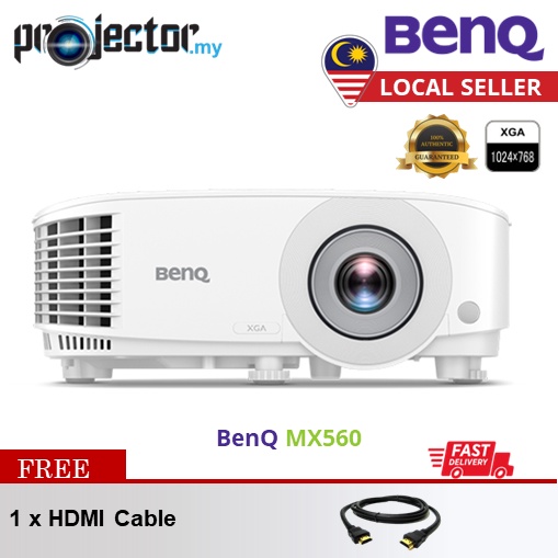 BenQ MX560 XGA 4000 ANSI Lumens DLP Business Projector, Office ...