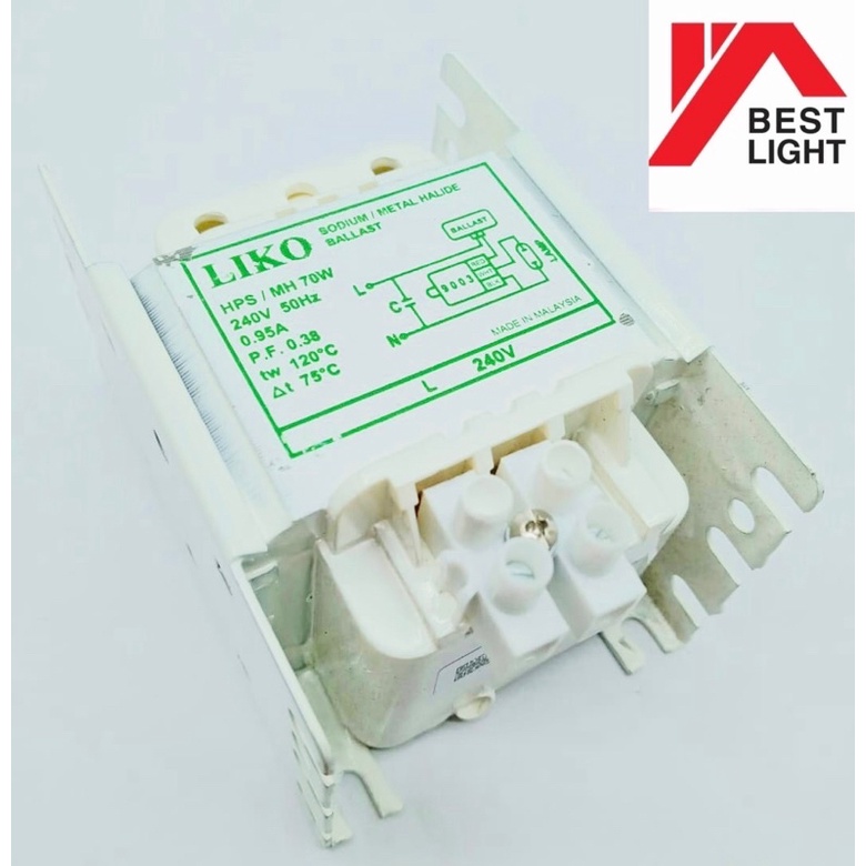 LIKO 70W SODIUM/METAL HALIDE BALLAST HPS | Shopee Malaysia