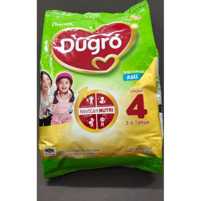 DUMEX DUGRO 4 - 850gm (ASLI/MADU/COKLAT)- NEW PACKING !! | Shopee Malaysia