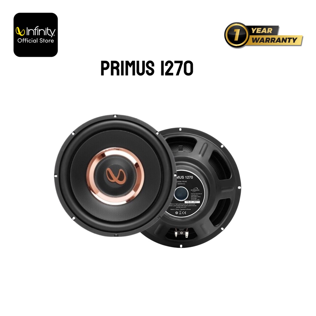 Infinity Primus 1270 12" Inch Passive Power Component Subwoofer Double ...