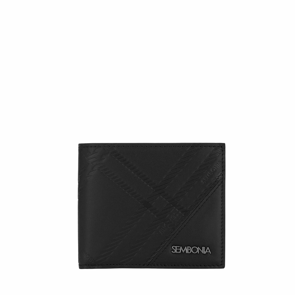 SEMBONIA Signature Embossed Leather Tri-Fold Wallet With Coin Pocket ...