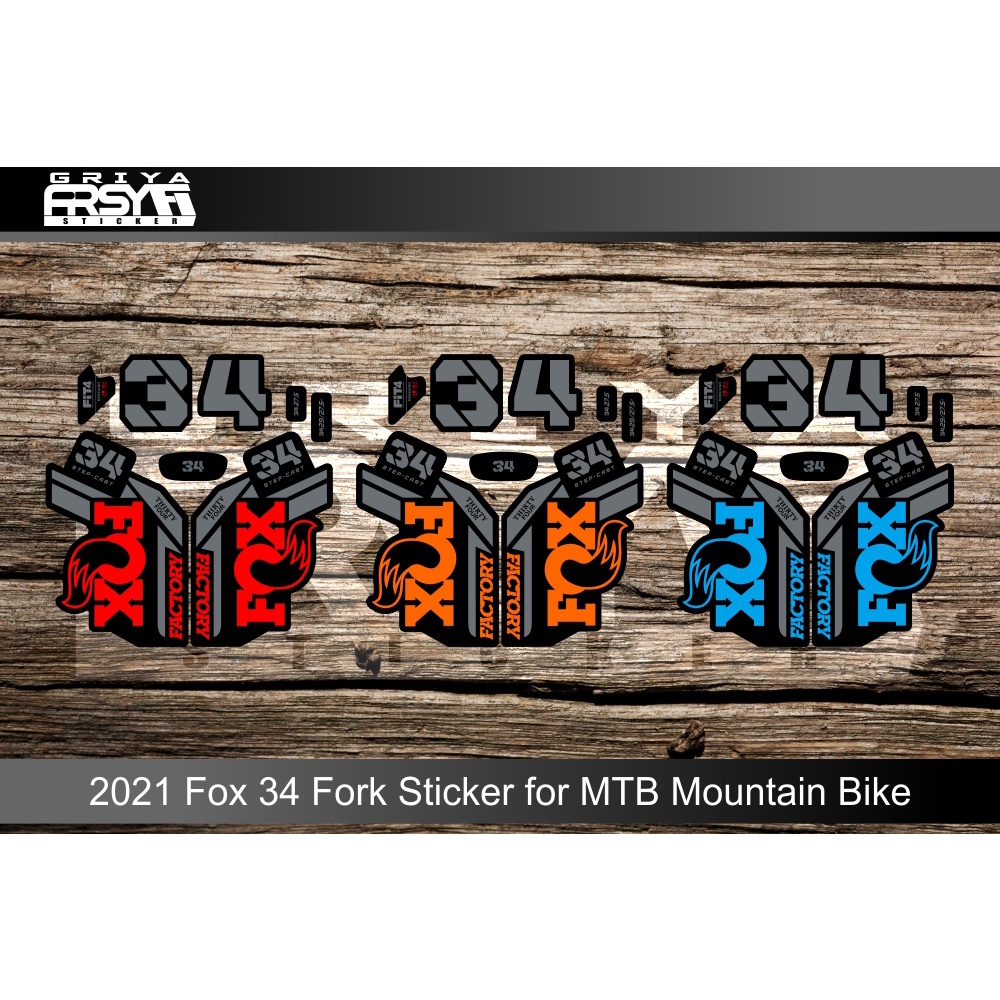 Fox MTB bicycle Sticker Decal 2021 Fox 34 Fork Sticker for MTB Mountain ...