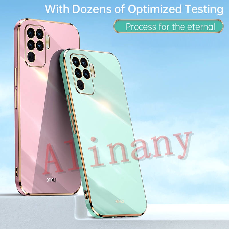 OPPO Reno5 F Case Shockproof Soft Silicone Plating Phone Casing OPPO ...