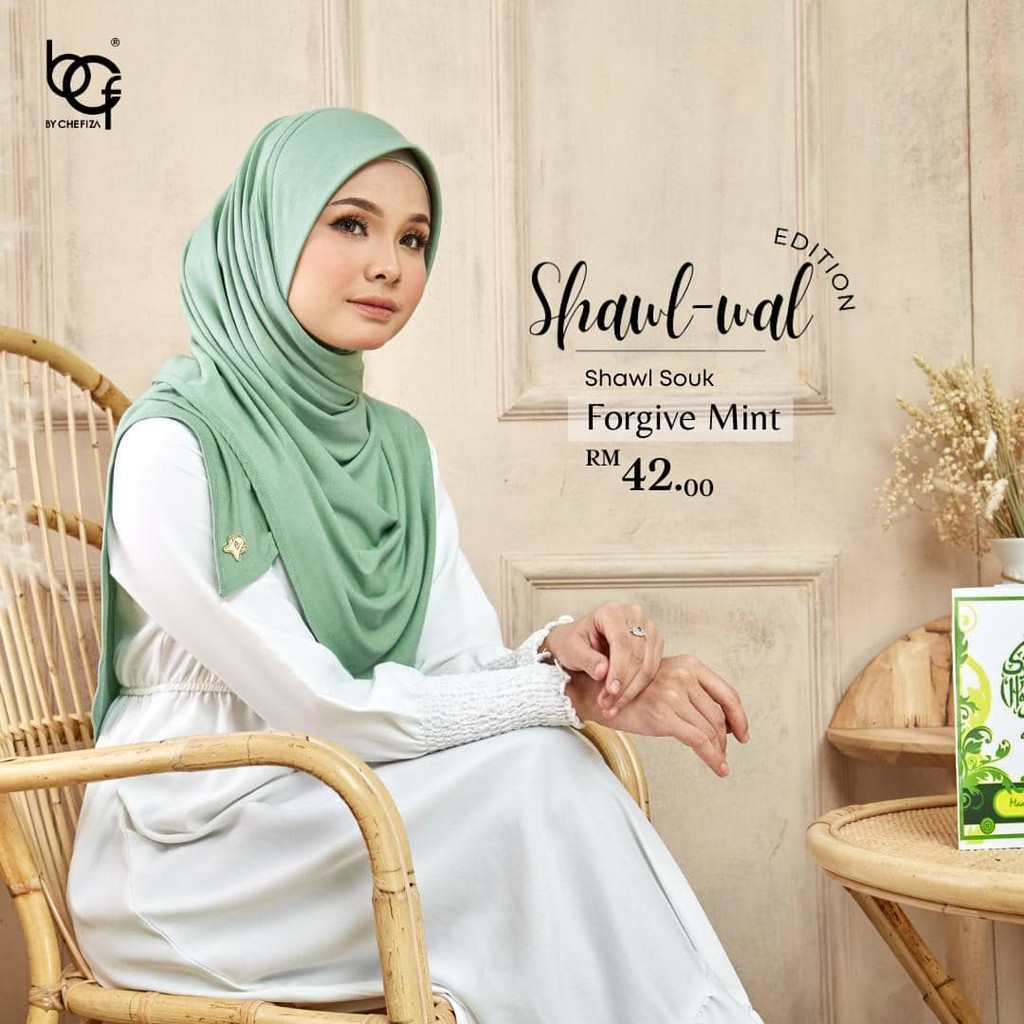 Tudung Sarung Souk BCF ByCheFiza Shawl-Wal Edition Raya -Tudung Sarung ...