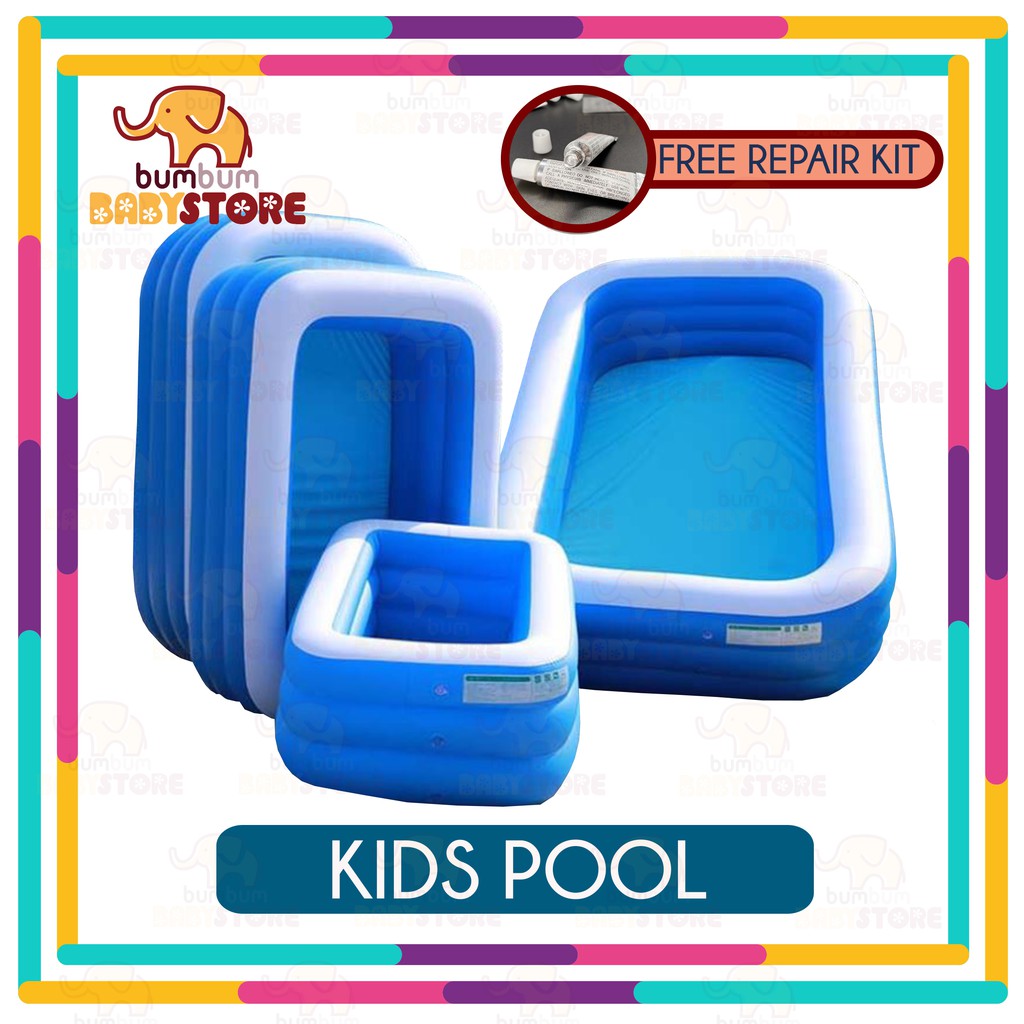 Kids Inflatable Swimming Pool -3 Layers (Kolam Renang) | Shopee Malaysia