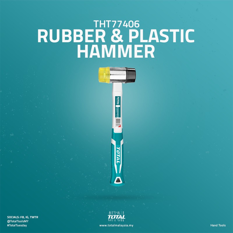 TOTAL Rubber & Plastic Hammer THT77406 | Shopee Malaysia