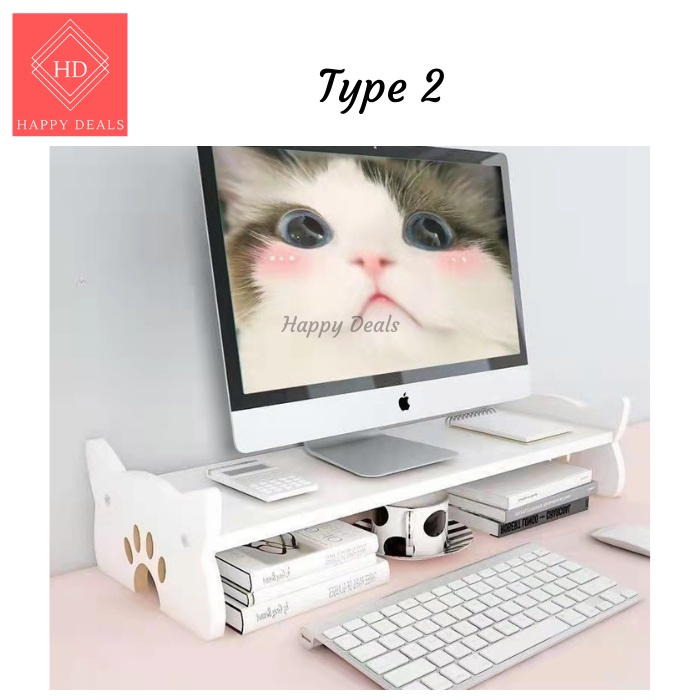 Happy Deals Computer Monitor Mount Stand Riser With Drawer Increase ...