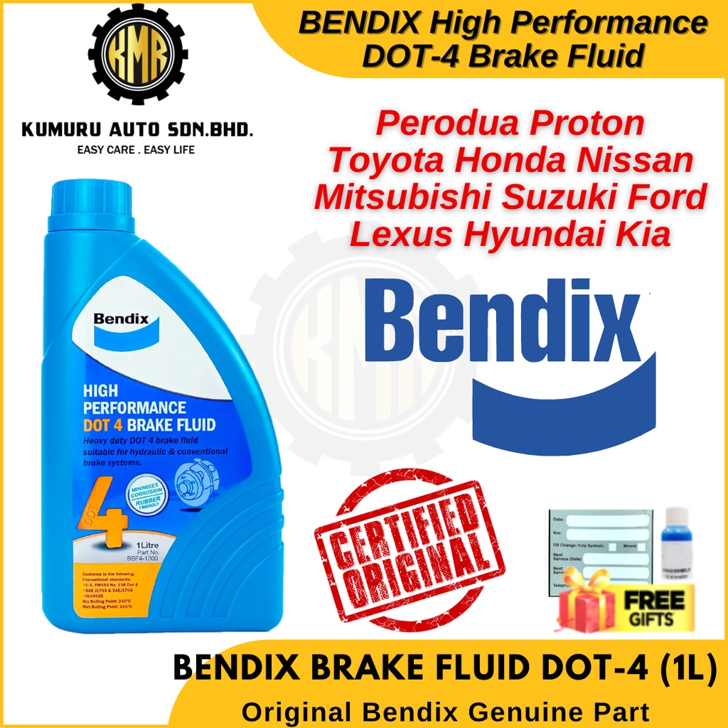 Bendix Brake Fluid Oil DOT4 Minyak Brek DOT4 1L | Shopee Malaysia