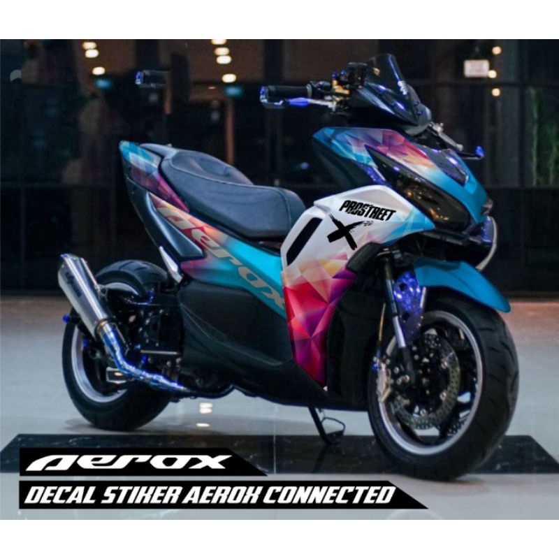 Sticker decal full body Yamaha aerox conected 155 decal striping ...