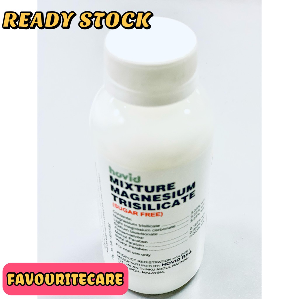 (READY STOCK) HOVID MIXTURE MAGNESIUM TRISILICATE (SUGAR FREE) 120ml ...
