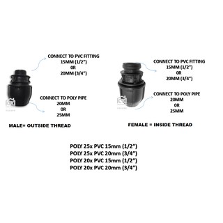 Poly Pipe Fitting Elbow Poly Bend Male Thread Female Poly Elbow 15mm ...