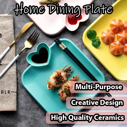 [ready stock]- Japanese Design Home Dining Love Cute Ceramics Plate ...