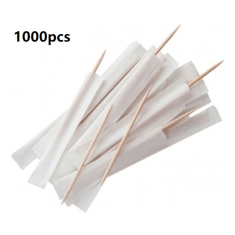 1000pcs/500gram Individual Paper Wrapped Bamboo Toothpick with Wrapper ...