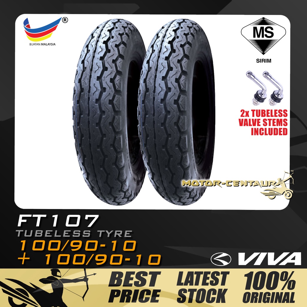 TAYAR DURO,FKR,DELI/SWALLOW,VIVA 2x 3.50-10 OR 100/90-10 FOR V100, VS125, VR125, VS150, MIO 100 ...