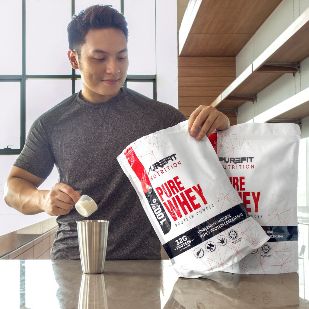 PUREFIT PURE WHEY PROTEIN POWDER (2 x 2.5KG POUCH) - Muscle Building ...