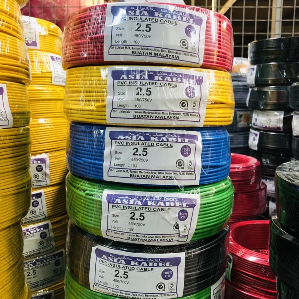 ASIA/SVC/GN KABEL 2.5mm PVC INSULATED CABLE 100% PURE COOPER Wiring ...