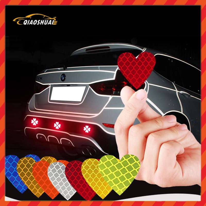 12pieces/set heart shape Auto Exterior Universal Safety Warning Mark ...
