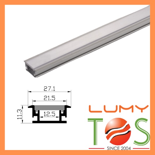 LUMY【0.5M/1M/1.5M/2M】Floor Embedded LED Light Strip Aluminium Profile ...