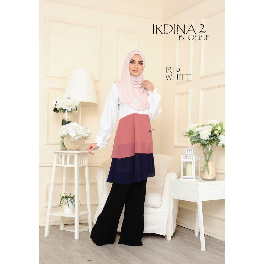 BLOUSE IRDINA 2 (IR10 - White) | Shopee Malaysia