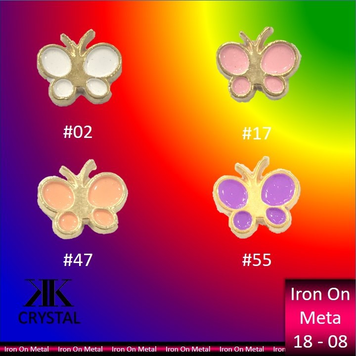 💥READY STOCK, CODE: 18-15#, 10PCS IRON ON METAL HOTFIX, MANIK/BESI ...
