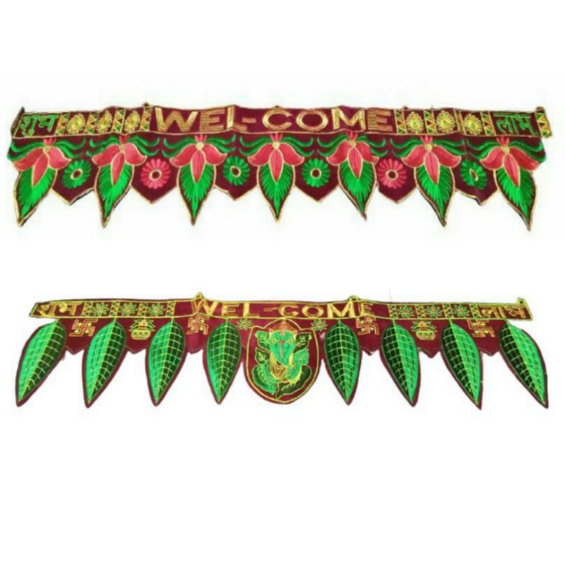 Decorative Door Hanging Welcome Velvet Thoran/Thoranam | Shopee Malaysia