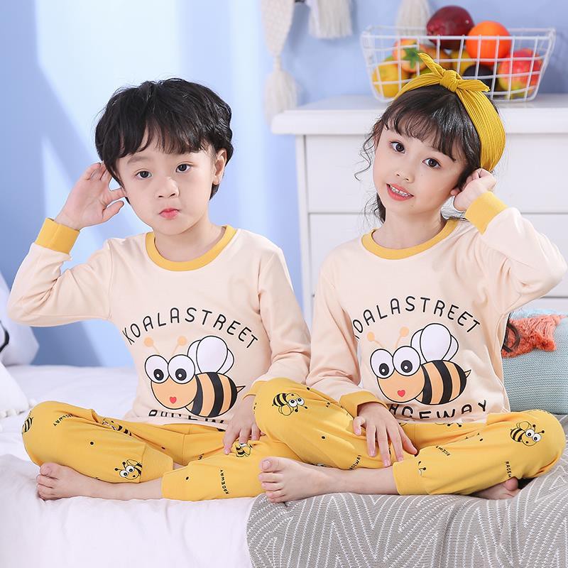 HXD 100% Cotton Sleepwear Kids - Unisex Cartoon Pyjamas/Pajamas Pant Set Keep Warm - BEE # 1405 ...