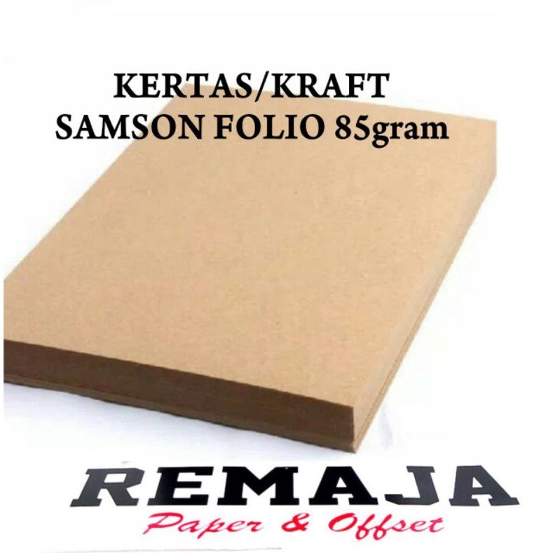 Samson kraft paper / paper craft 85 gr uk Folio / F4 contains 50 lbs ...