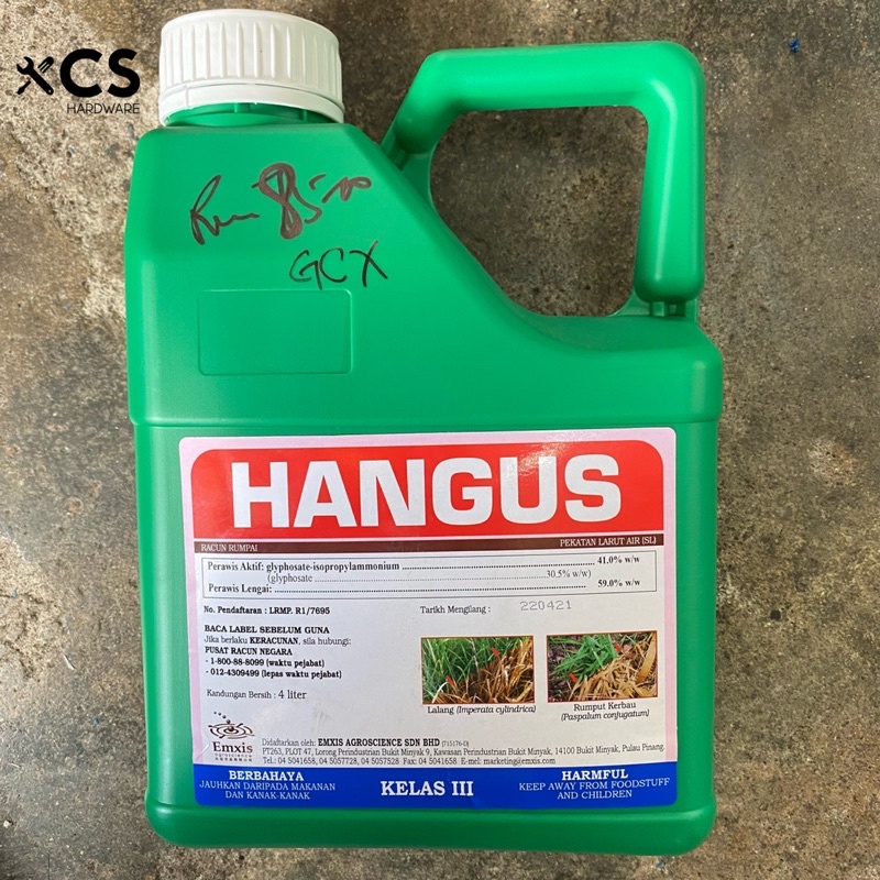ReadyStock!!!🔥4liter Hangus Racun Rumput Glyphosate 41% | Shopee Malaysia