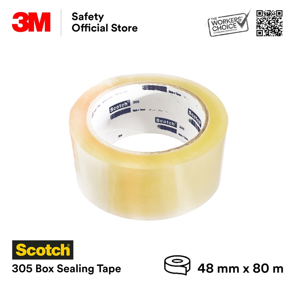 3M™ Scotch 305 Box Sealing Transparent Clear Tape OPP Tape (48mm)/ IATD_ TA_ | Shopee Malaysia