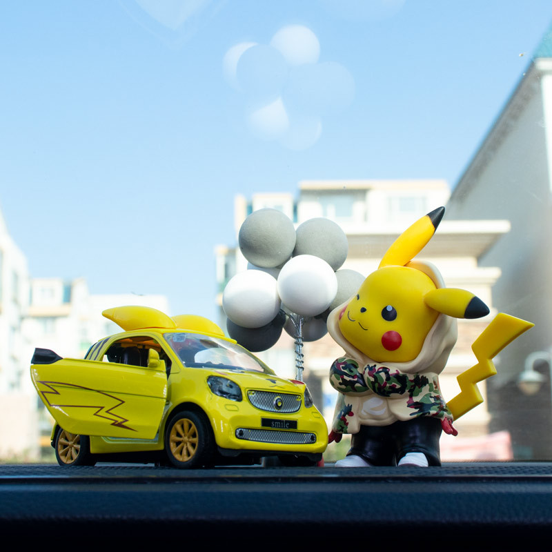 Camouflage court dress Pikachu car decoration model doll car interior ...