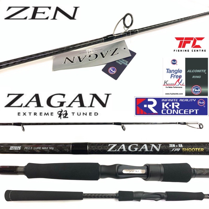 ZEN ZAGAN SM Shooter ZZ732S PE2.5 Light Popping Spinning Rod | Shopee ...
