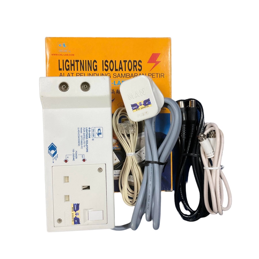 CAL-LAB 4 in1 Lightning isolators SFTV 9822-FC (TV, ++,+ Satellite ...