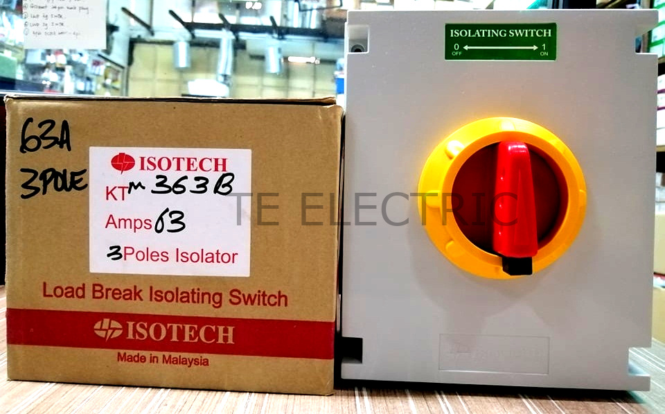 ISOTECH KTM363B / 3100B 63 A / 100 A 3 POLE ISOLATOR WITH BOX LOAD ...
