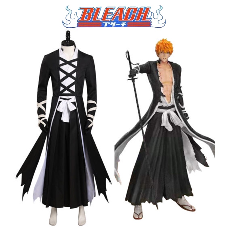 Kurosaki Bleach Authentic Ichigo Robe Cosplay Costume Halloween ...