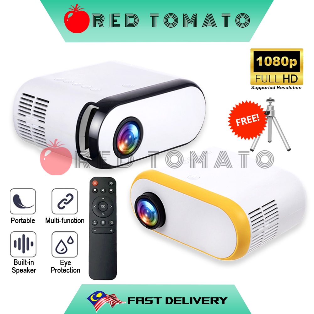 RED TOMATO X7 Portable Mini Projector Full HD 1080p Phone Projector ...