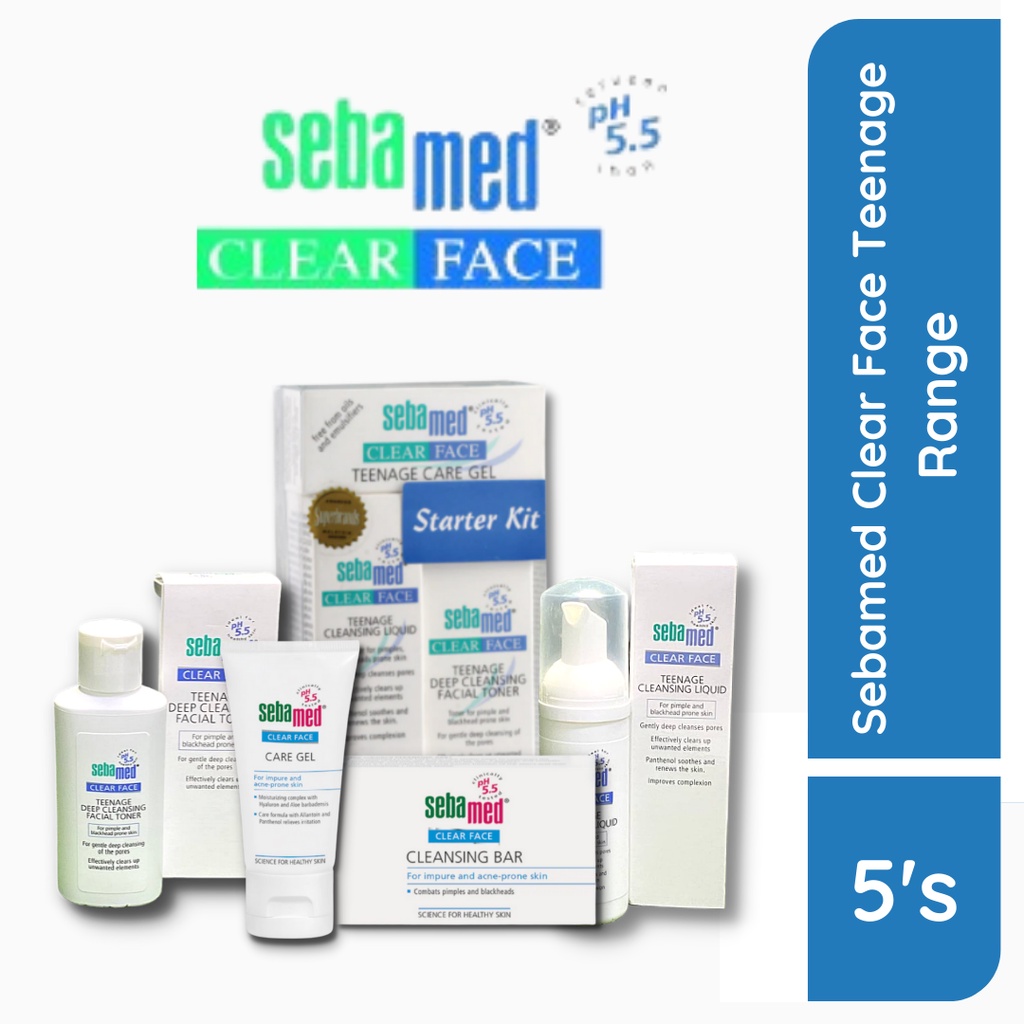 Sebamed Clear Face Starter Kit/ Cleansing Liquid/ Cleansing Toner - For ...