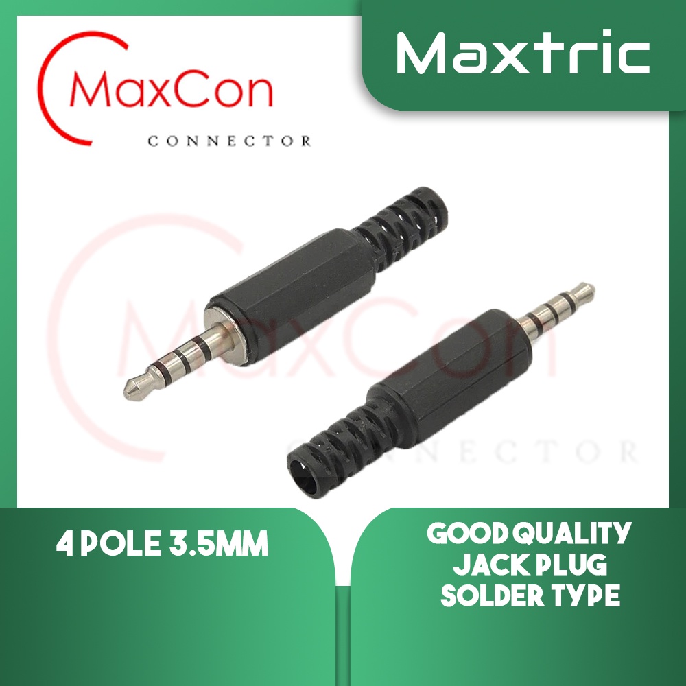 Maxcon 4 Pole 3.5MM STEREO Jack Solder Type | Shopee Malaysia