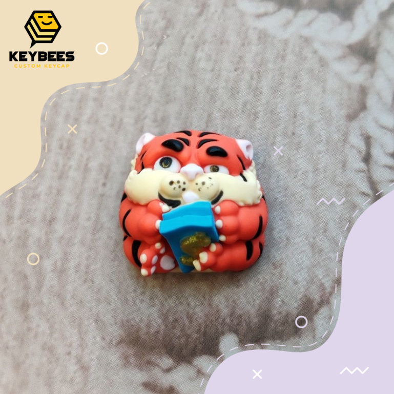 Artisan Keycap - Tiger Cub handmade resin mechanical keyboard buttons ...